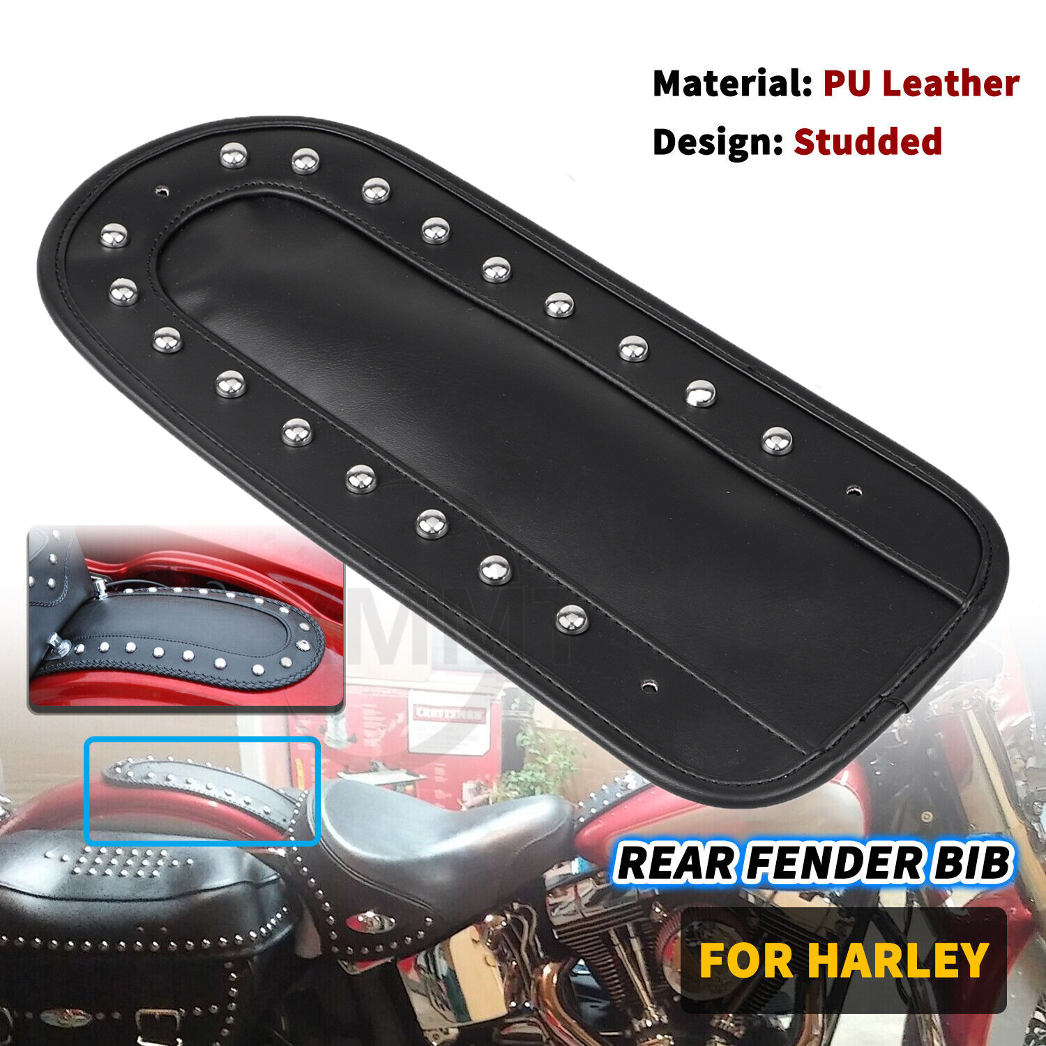 Rear Fender Bib Studs Solo Seat For Harley Heritage Softail Classic ...