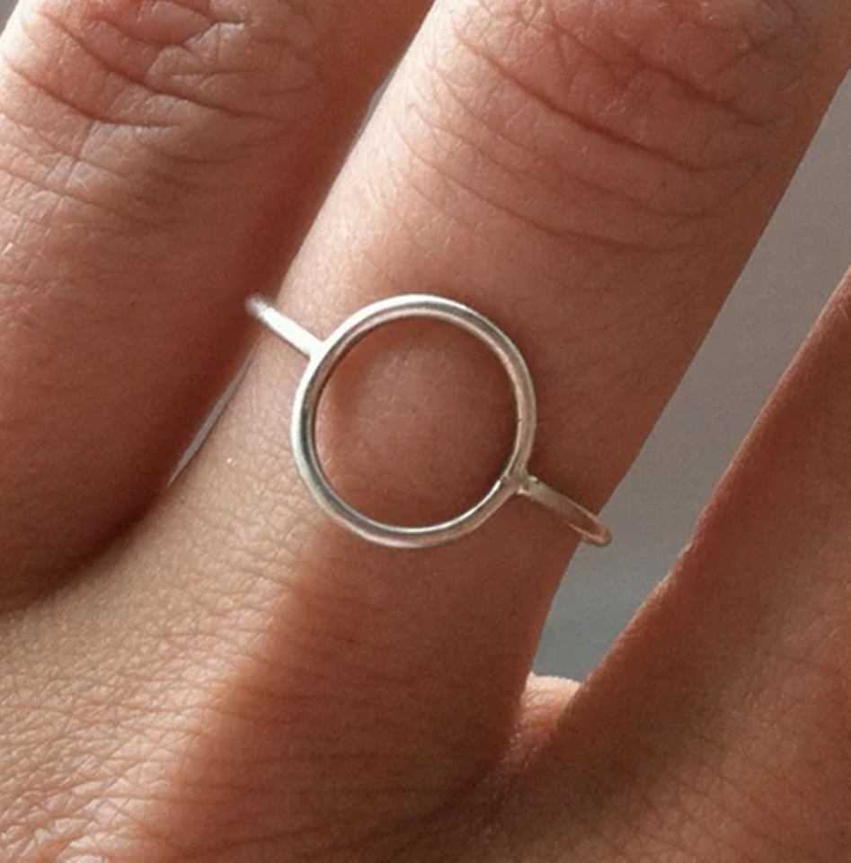 Ring Sterling Silver ring Handmade karma Ring Round Shape ring Women ...