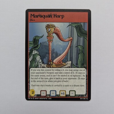 Maraquan Harp NM Neopets TCG Card Curse Of Maraqua 37/120 | eBay