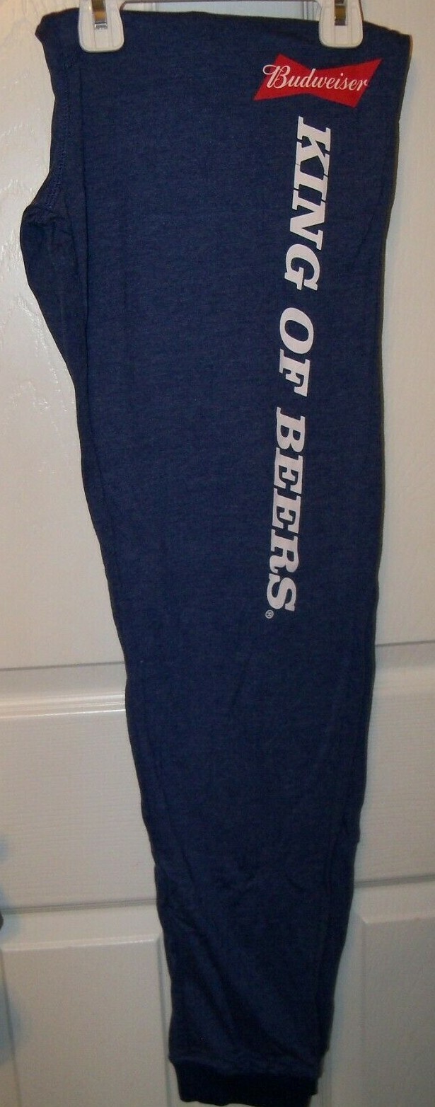 Budweiser King Of Beers I'm Here For Beer Pajama PJ Jogger Pants Mens ...