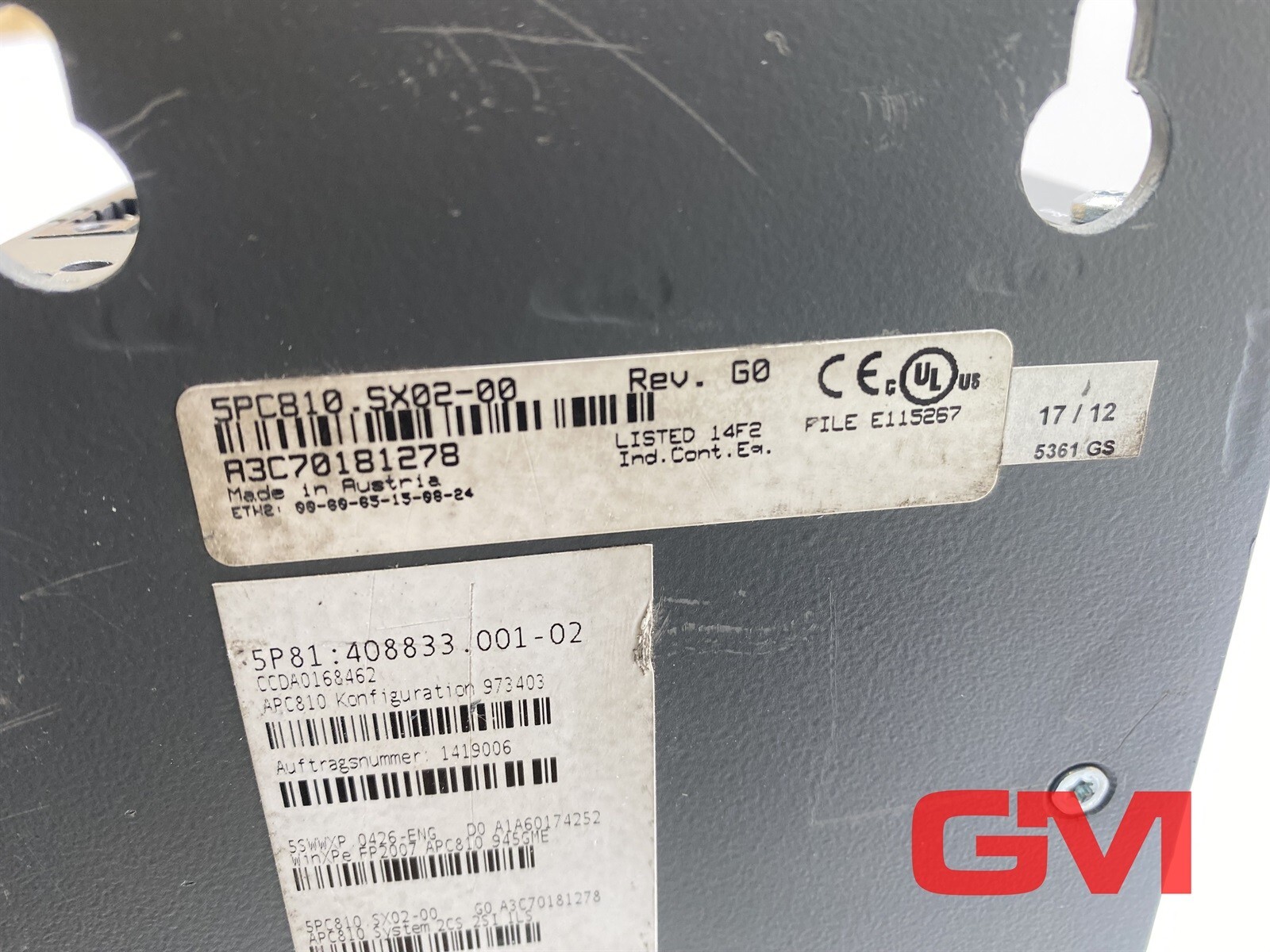 B&R System Unit 5PC810.SX02-00 Industrial APC810 System Modules ...