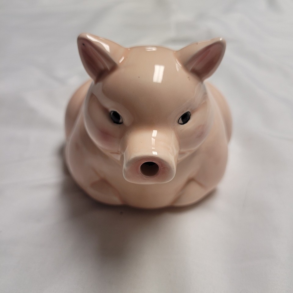 Vintage Applause Inc Fat Pink Cereamic Pig Teapot. Chip In Ear | eBay