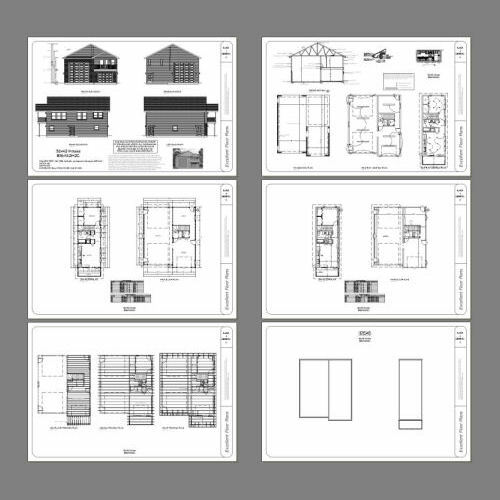 36x42 Apartment with 1-Car 1-RV Garage -- PDF Floor Plan -- 961 sqft ...