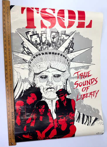 Very RARE Vintage 1986 TSOL True Sounds of Liberty Promo Poster T.S.O.L ...