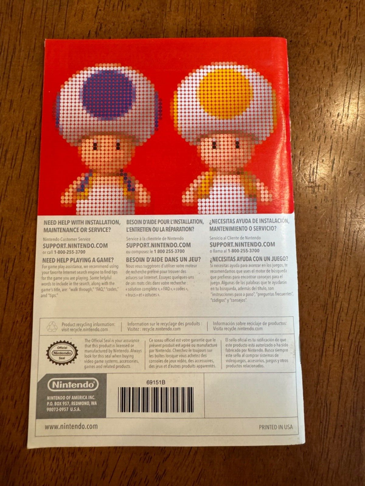 New Super Mario Bros Wii (Nintendo Wii) NO Game Manual ONLY | eBay