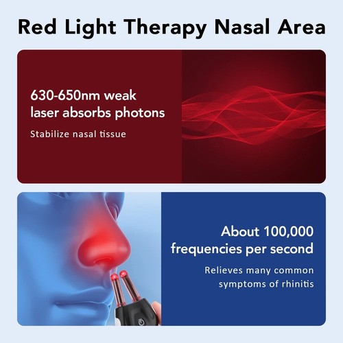 Portable Red Light Nasal Therapy Device Rhinitis Relief Tool Treatment ...