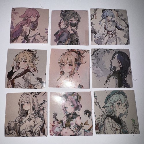 9 Genshin Impact Girl Stickers Cute Kawaii GI Mihoyo Hoyoverse Gacha ...