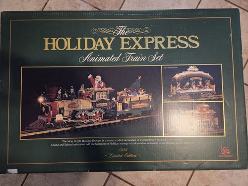 New Bright Holiday Express Animated Christmas Train Set #380 Complete ...