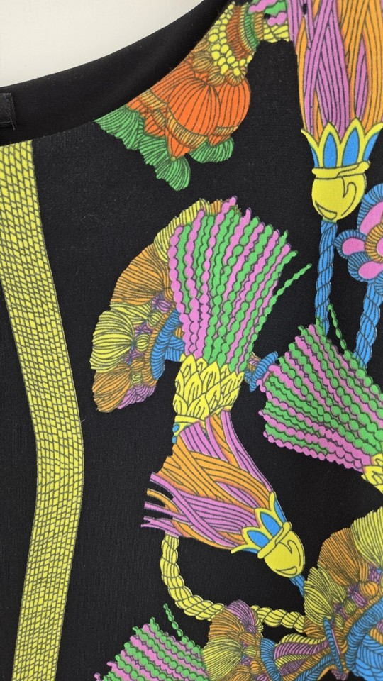 EVA VARRO Stretch Gorgeous Art Layered Tunic Top Size Medium | eBay