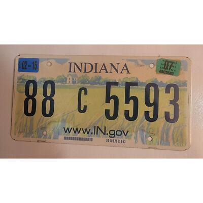 Collectable real metal wheat field Indiana "88 C 5593" license plate | eBay