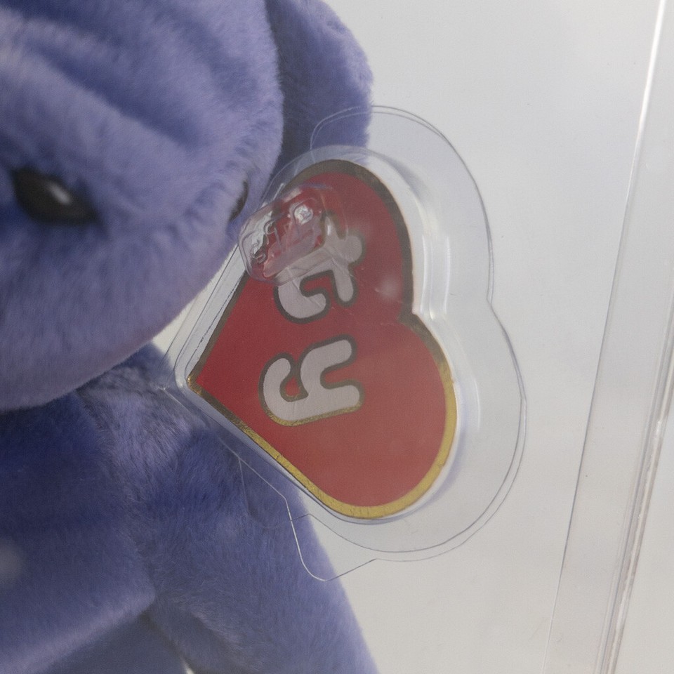 Authenticated TY Beanie Baby - TEDDY VIOLET - OLD FACE (1st Gen Hang ...