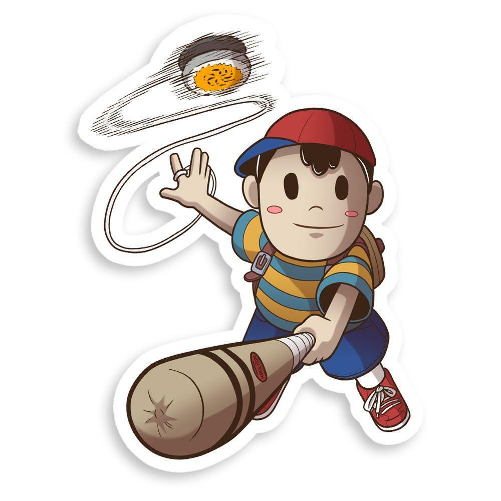 Ness from Earthbound Baseball Bat Yo-Yo 3" Glossy Vinyl Sticker | eBay