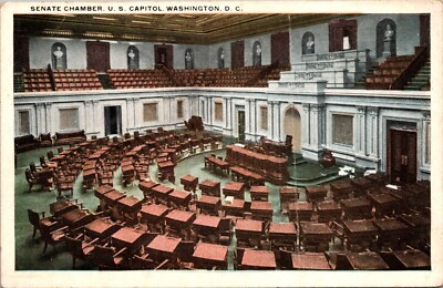 Senate Chamber US Capitol Washington DC WB Postcard VTG UNP Vintage ...