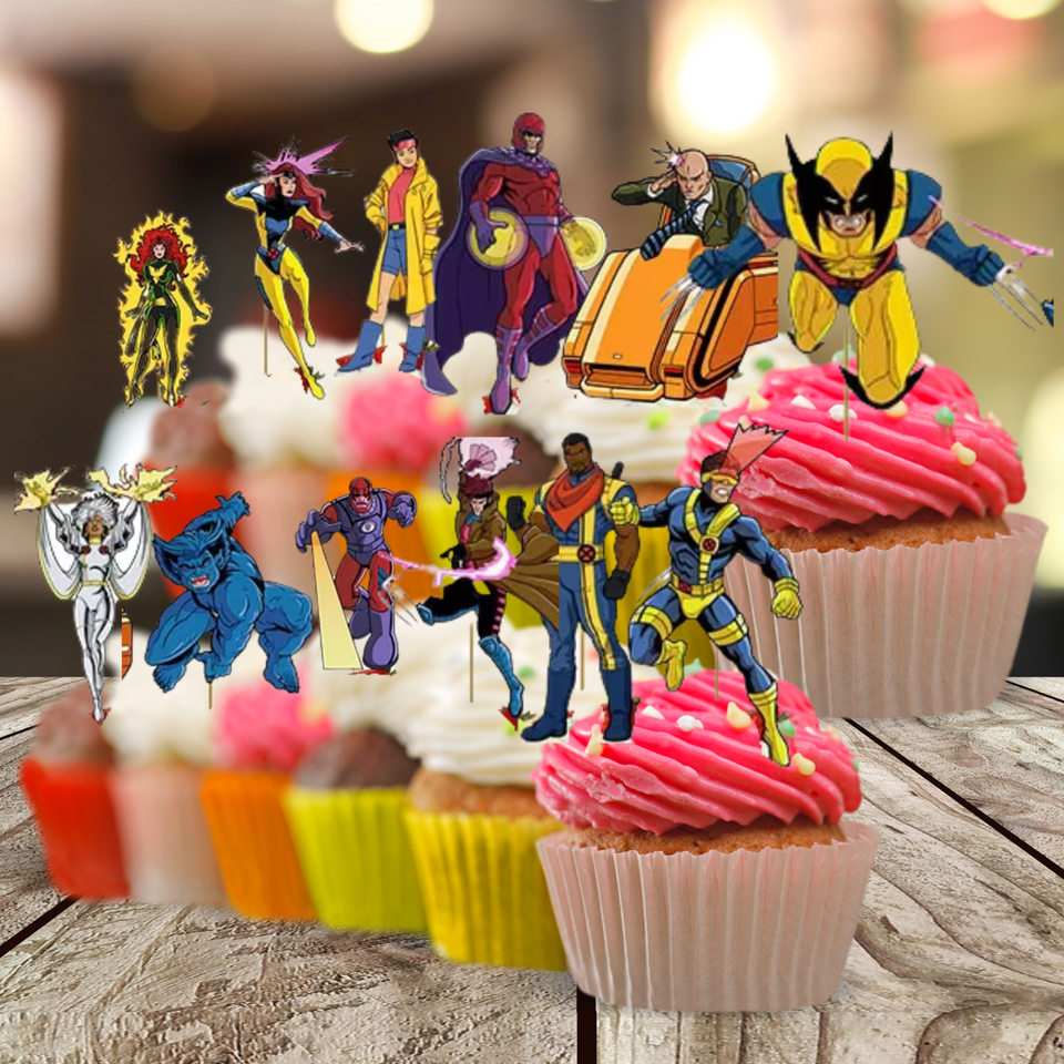 X MEN 97 wolverine cupcake topper birthday party supplies centerpiece ...