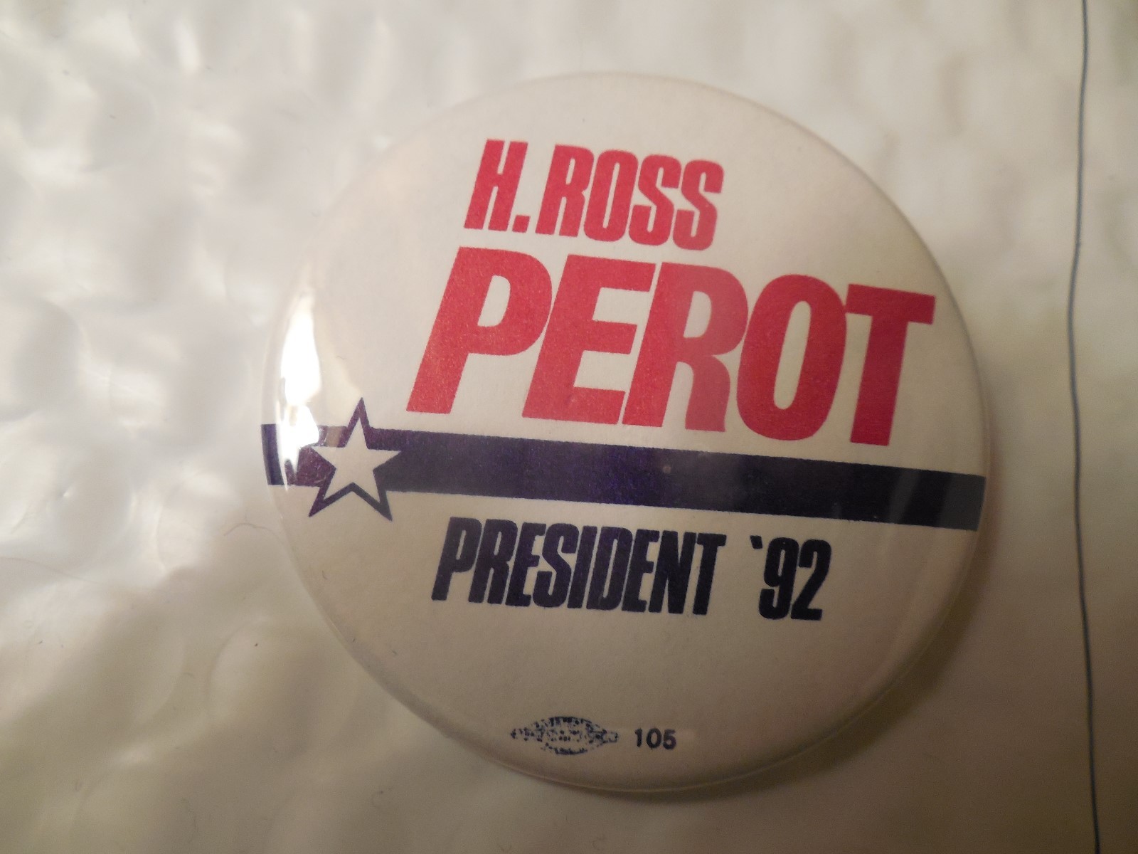 Presidential Campaign Pin Back Ross Perot President 1992 Candidate ...