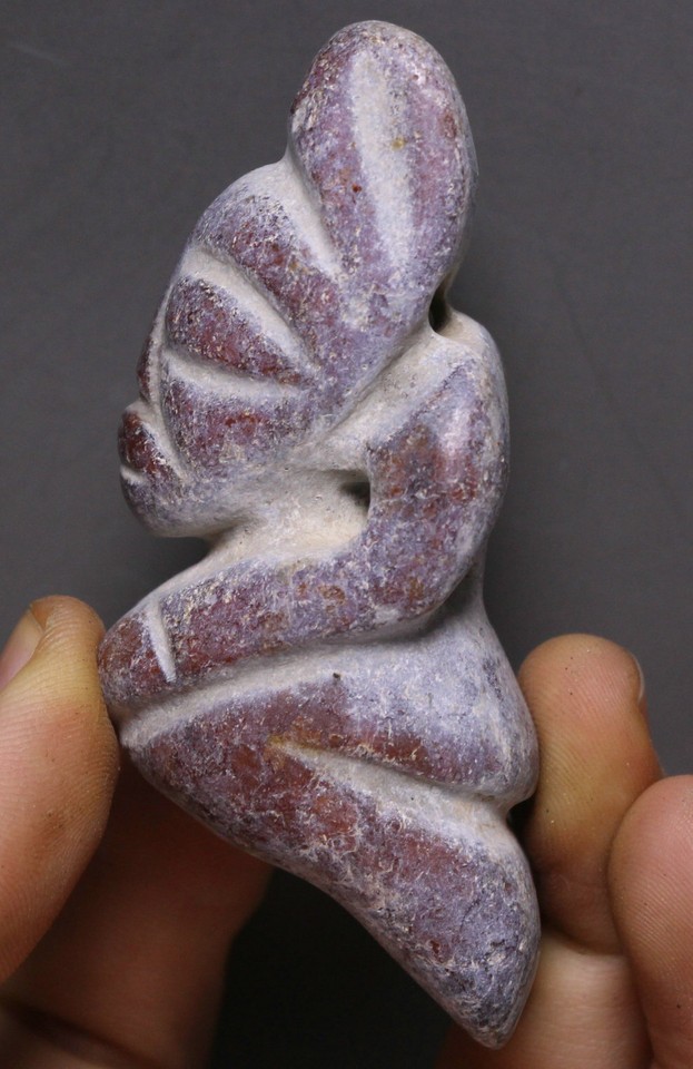 8CM China Hongshan Culture Old Jade Carving Sun God Helios Sun-God ...