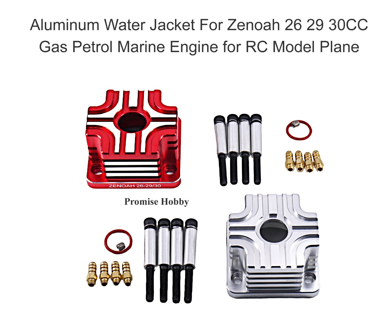 Aluminum Water Jacket for Zenoah 26cc 29cc 30CC Gas Marine Engine RC ...