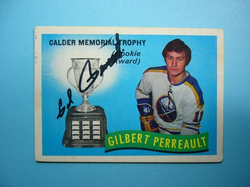 1971/72 O-PEE-CHEE CARD #146 GILBERT PERREAULT TROPHY VG MK AUTO ...
