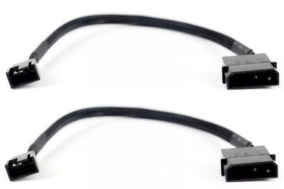 (2 Pack) 8" Braided 4 pin Molex to 3/4-Pin 12V Fan Cable Adapter | eBay