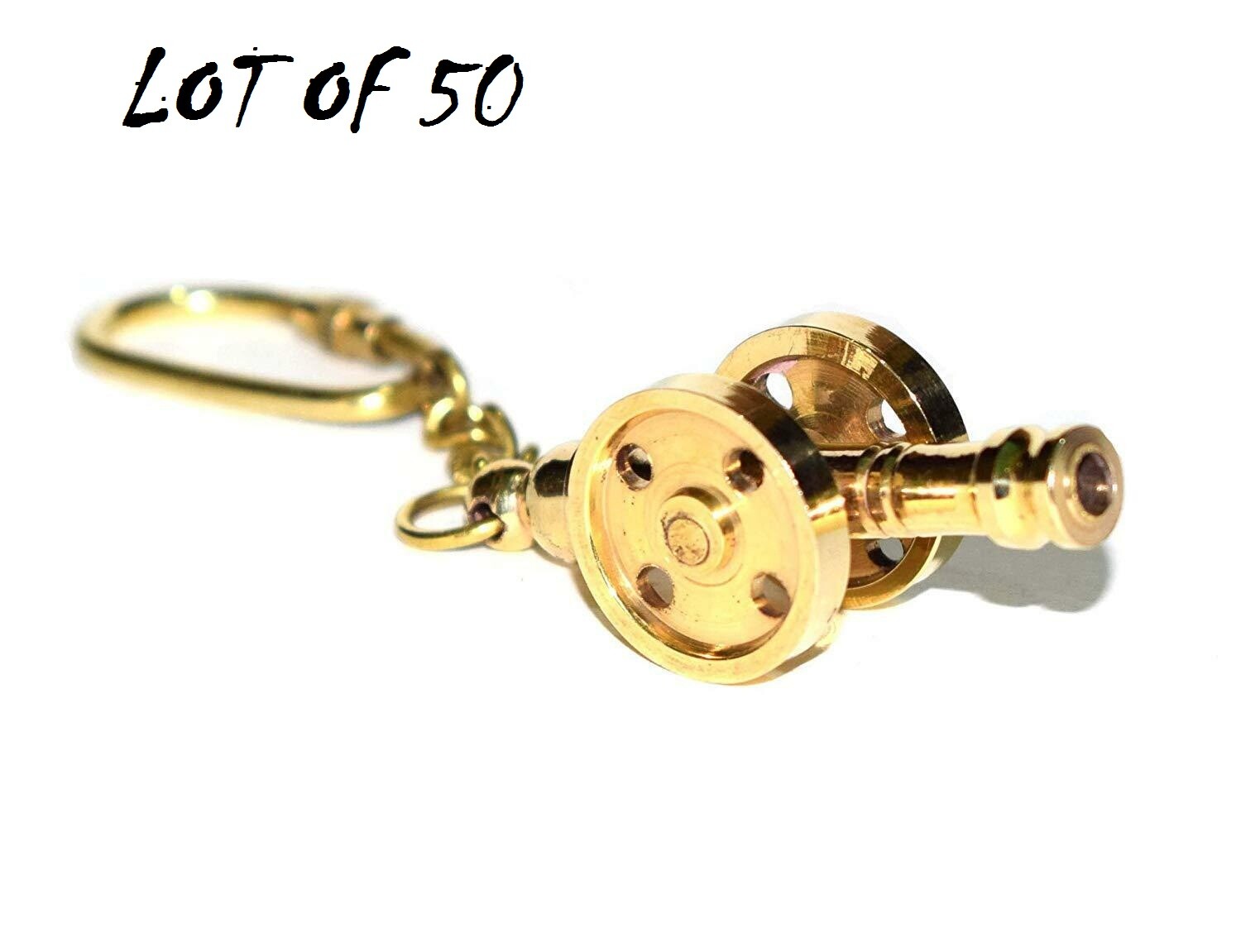 Brass Ship Cannon Key Chain Key Ring Lot of 50 Unit Nautical Key Chain ...