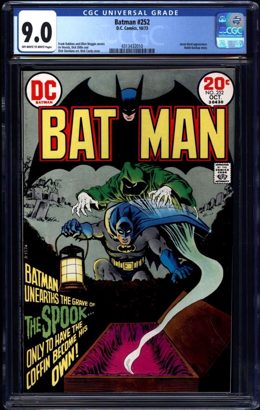 Batman #252 - DC 1973 Bronze Age Age Issue - CGC VF/NM 9.0 - Spook ...