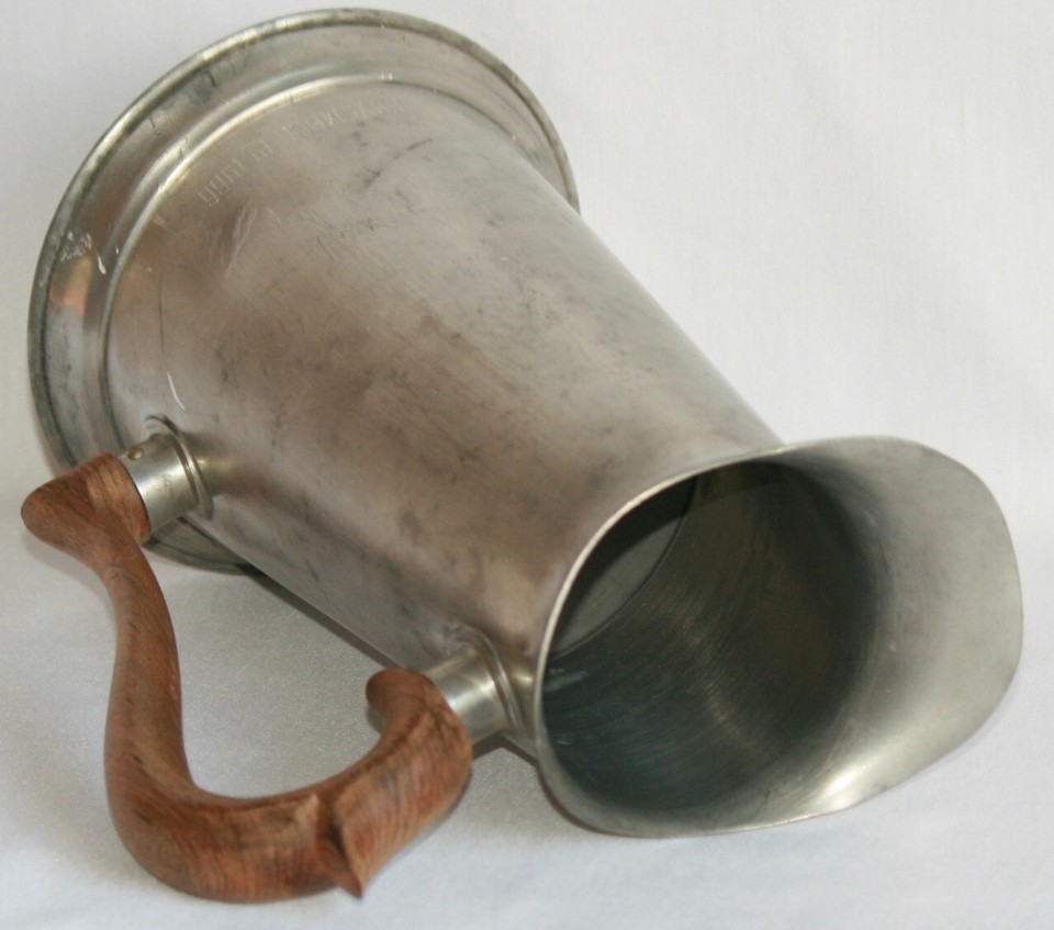 Stieff Pewter Engraved "D" Colonial Beverage Jug Water Pitcher * 1966 ...