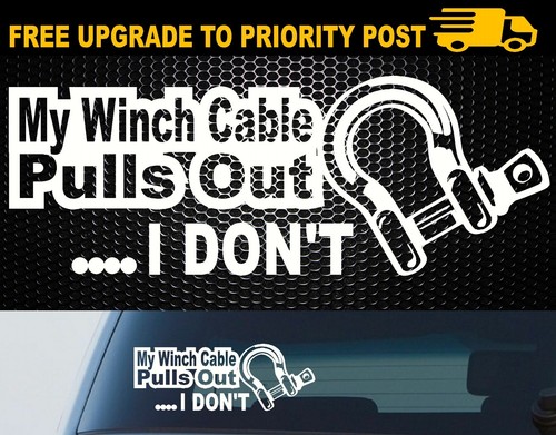WINCH funny bow shackle tow 4wd 4x4 offroad diesel CAR STICKER decal ...