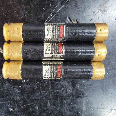 (1) FRS-R-35 Fusetron Fuse 35A Dual Element Time-Delay 600VAC Bussmann ...