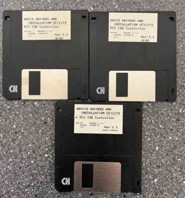 CH PCI-IDE Controller Device Drivers & Installation Utility Floppy ...