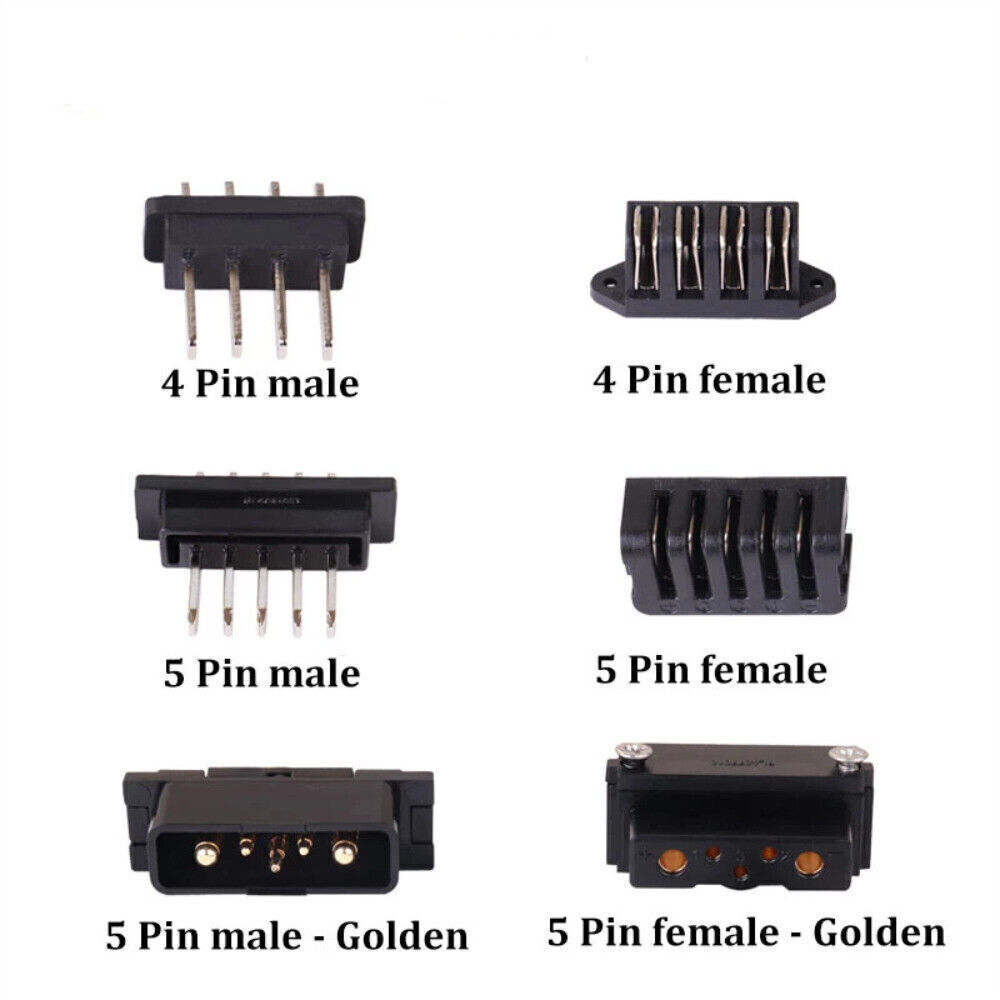Hailong Battery Power Discharge Connector Plug 4 Pins 5 Pins Male ...