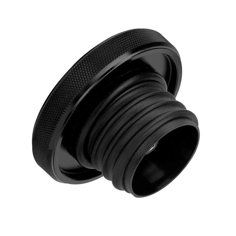 Vented Gas Cap Fuel Tank Right-hand Thread Smooth Black Fit For Harley ...