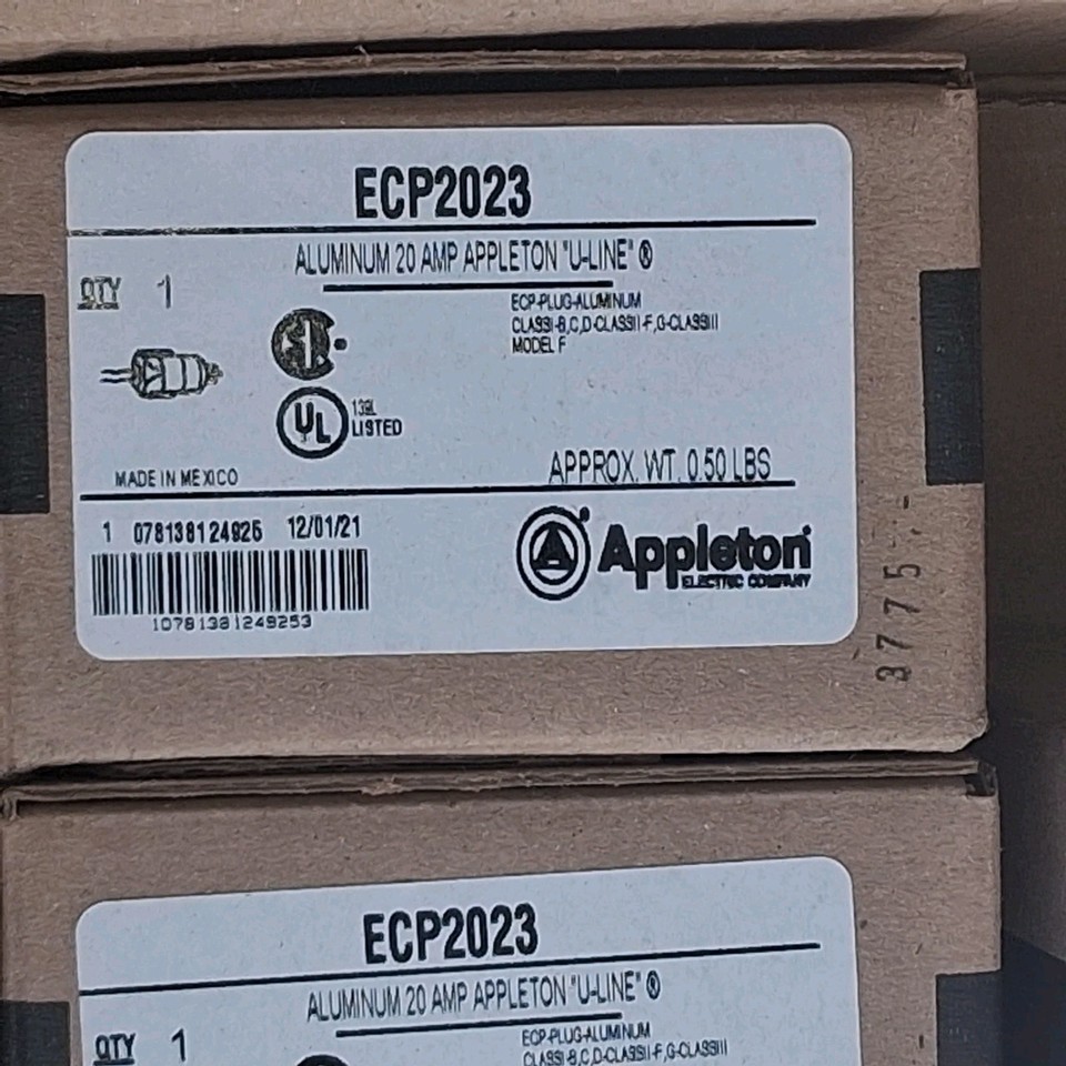 Appleton U-Line ECP2023 Hazardous Location Plug 20 Amp 2-Pole 3-Wire | eBay