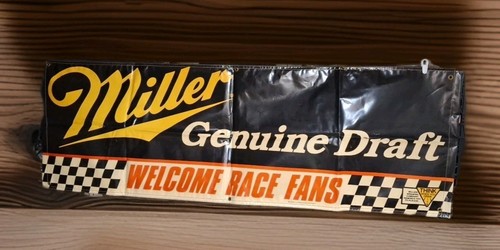 Miller Genuine Draft Beer Welcome Race Fans NASCAR Banner Sign MGD-1 | eBay