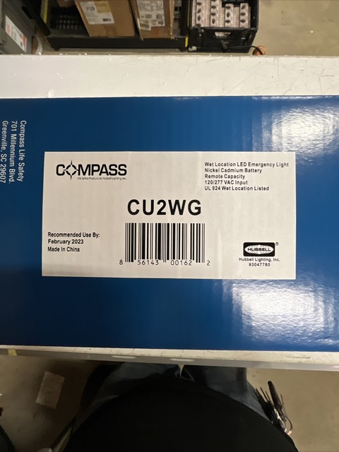 Hubbell Lighting CU2WG Compass 2 LED Lamps Location Emergency Light for ...