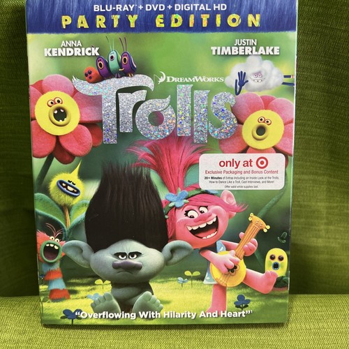 Trolls: Party Edition Exclusive Packaging - Blu-ray+DVD+Digital PLUS ...