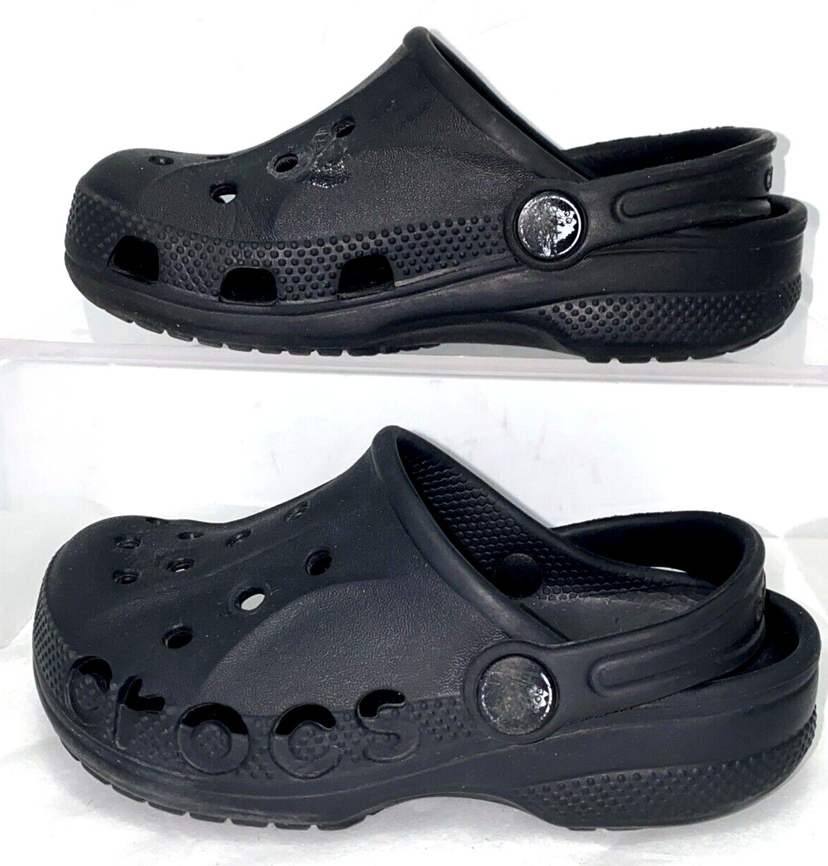 Crocs Toddler BAYA Clog Size 10C Black B*H | eBay