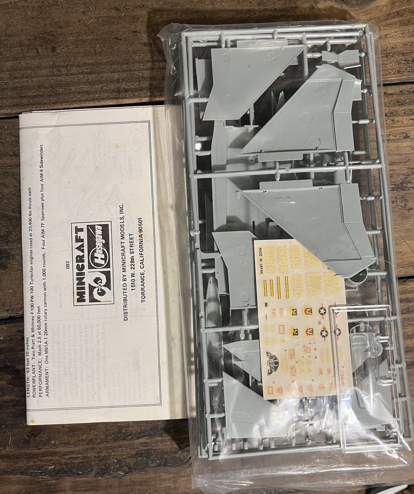 Vintage 1/72 Scale Minicraft/Hasegawa McDonnell Douglas F-15 Eagle ...