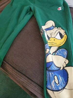 Champion x Disney Donald Duck Reverse Weave Jogger Sweat Pants Green ...