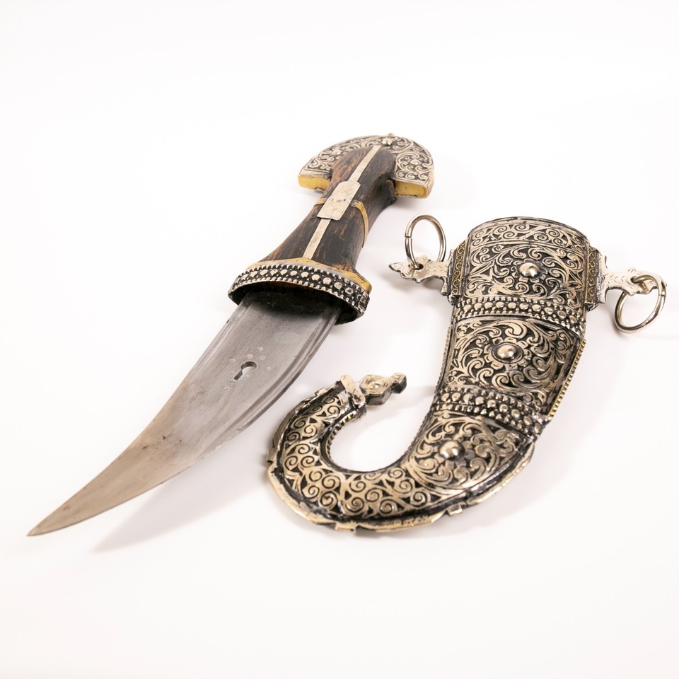 Old Dagger Knife Khanjar Jambiya Vintage Islamic Berber Sword Curved ...
