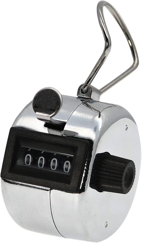 Tally Counter Clicker 4 Digit Mechanical Palm Counter Metal Hand ...