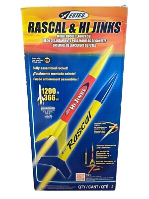 Estes Rascal & HiJinks Model Rocket Launch Set Fully Assembled 1200 ...