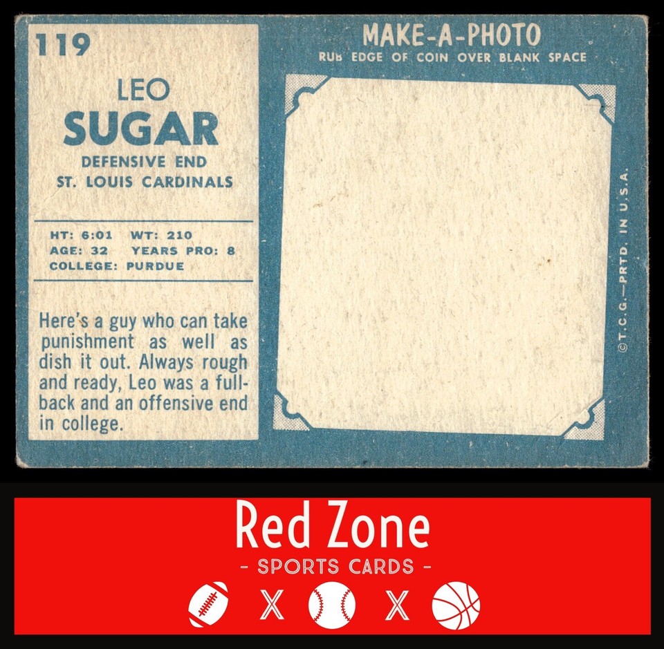 1961 Topps - #119 Leo Sugar VG/EX | eBay