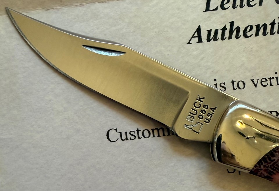 STUNNING BUCK CUSTOM TRIPLE R BRAIN CORAL 055 KNIFE NEVER USED N5 | eBay