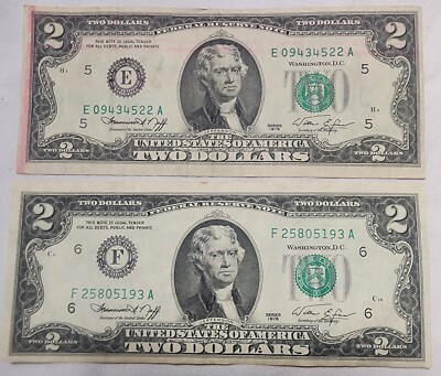 1776-1976 Federal Reserve Note Two Dollar Bill Green Seal | eBay
