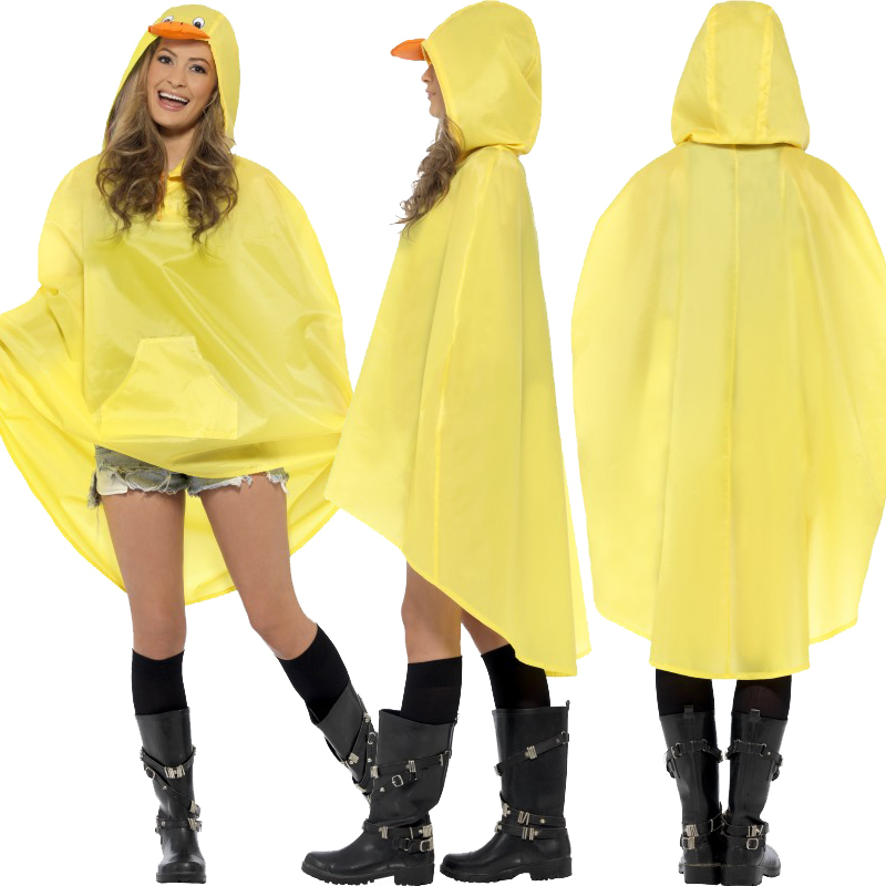 ADULT MENS LADIES WATERPROOF FESTIVAL ANIMAL PRINT PARTY PONCHO FUNNY ...