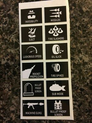 Car Blank Button Sticker Funny Eject Speed Invisibility Oil Slick ...