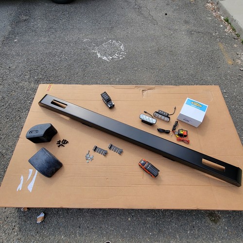 Defender 3mm Front Bumper WITH Anello LED Lights End Caps DA8600XS ...