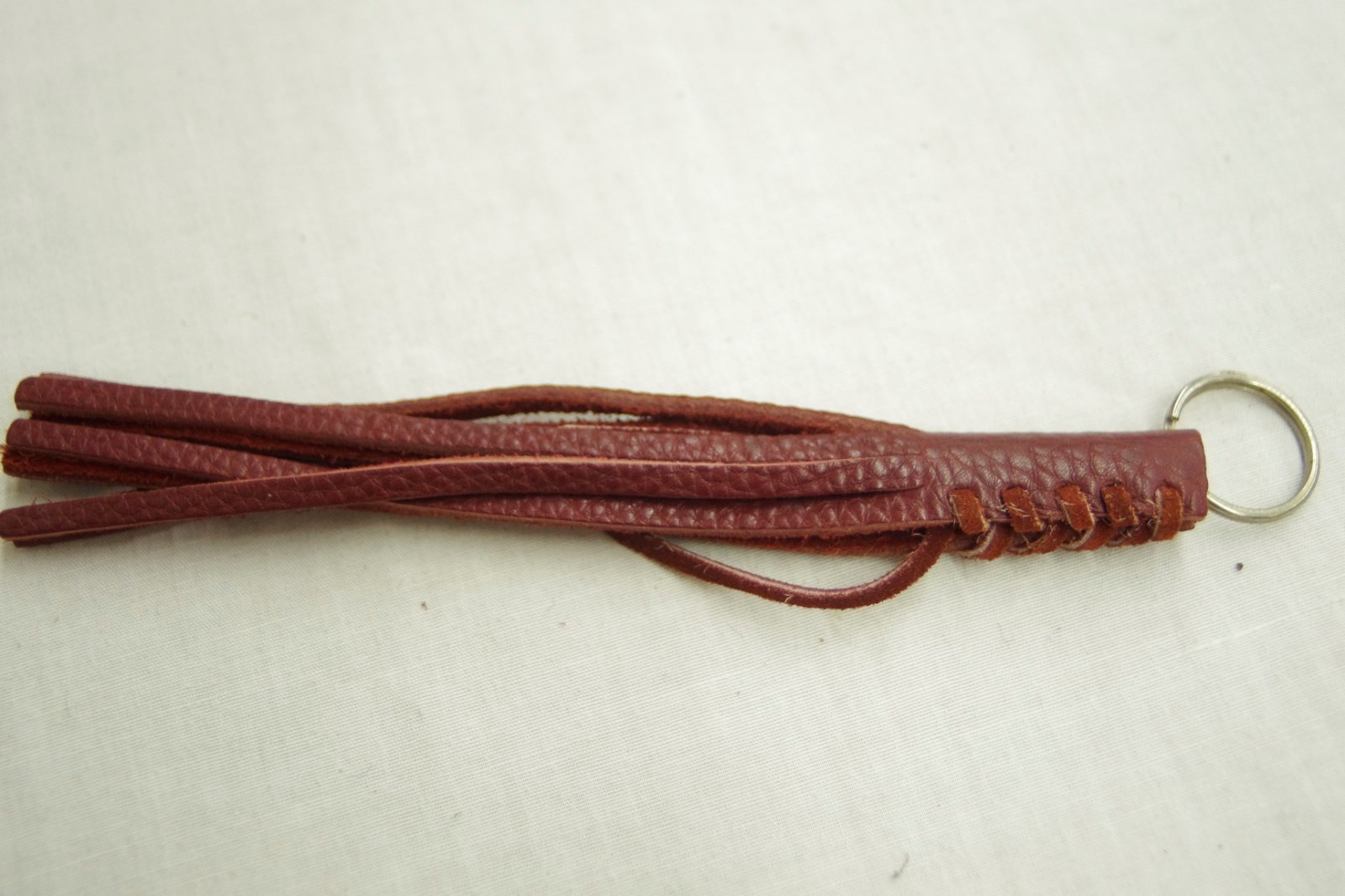 FRINGED LEATHER KEY CHAIN (CC-034) BURGUNDY 9 inches long. | eBay