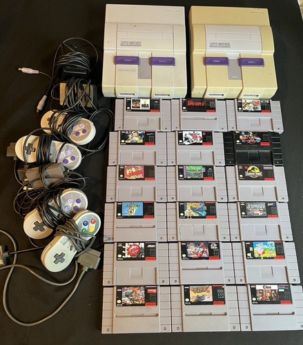 Large super nintendo console bundle lot with Games! | eBay