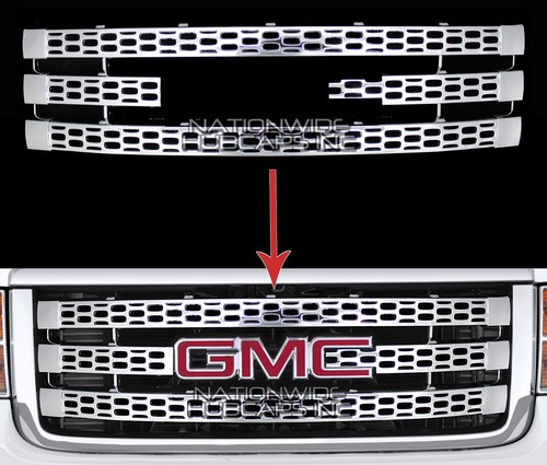 2011-2014 GMC Sierra 2500 3500 Chrome Snap On Grille Overlay Grill ...